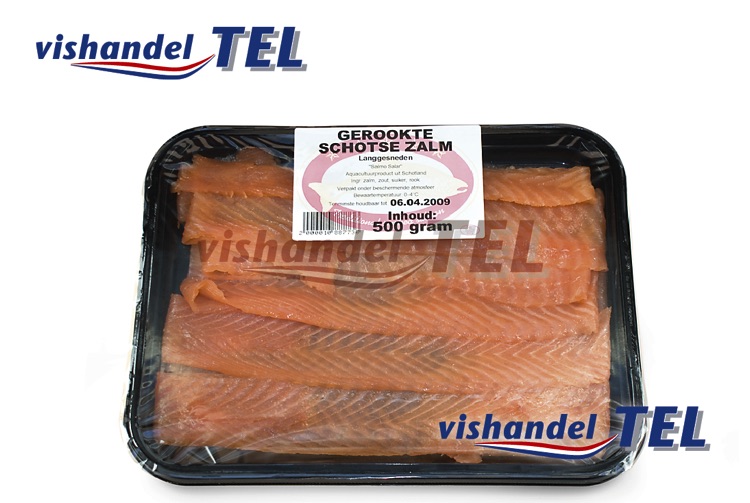 Vishandel Tel assortiment vers producten, gerookte vis